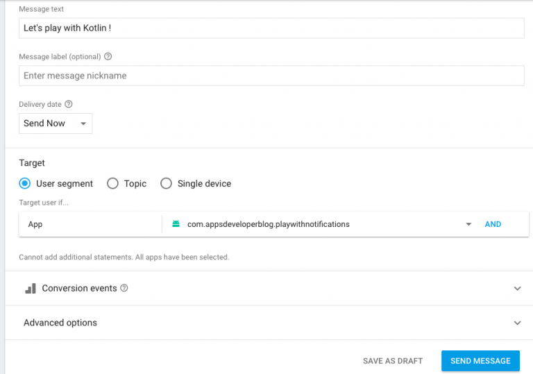 Push Notifications Example With Kotlin And Firebase Apps Developer Blog