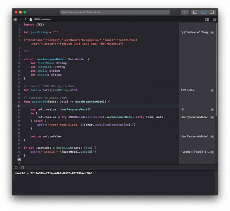 Convert JSON To Swift Class Or Struct Apps Developer Blog