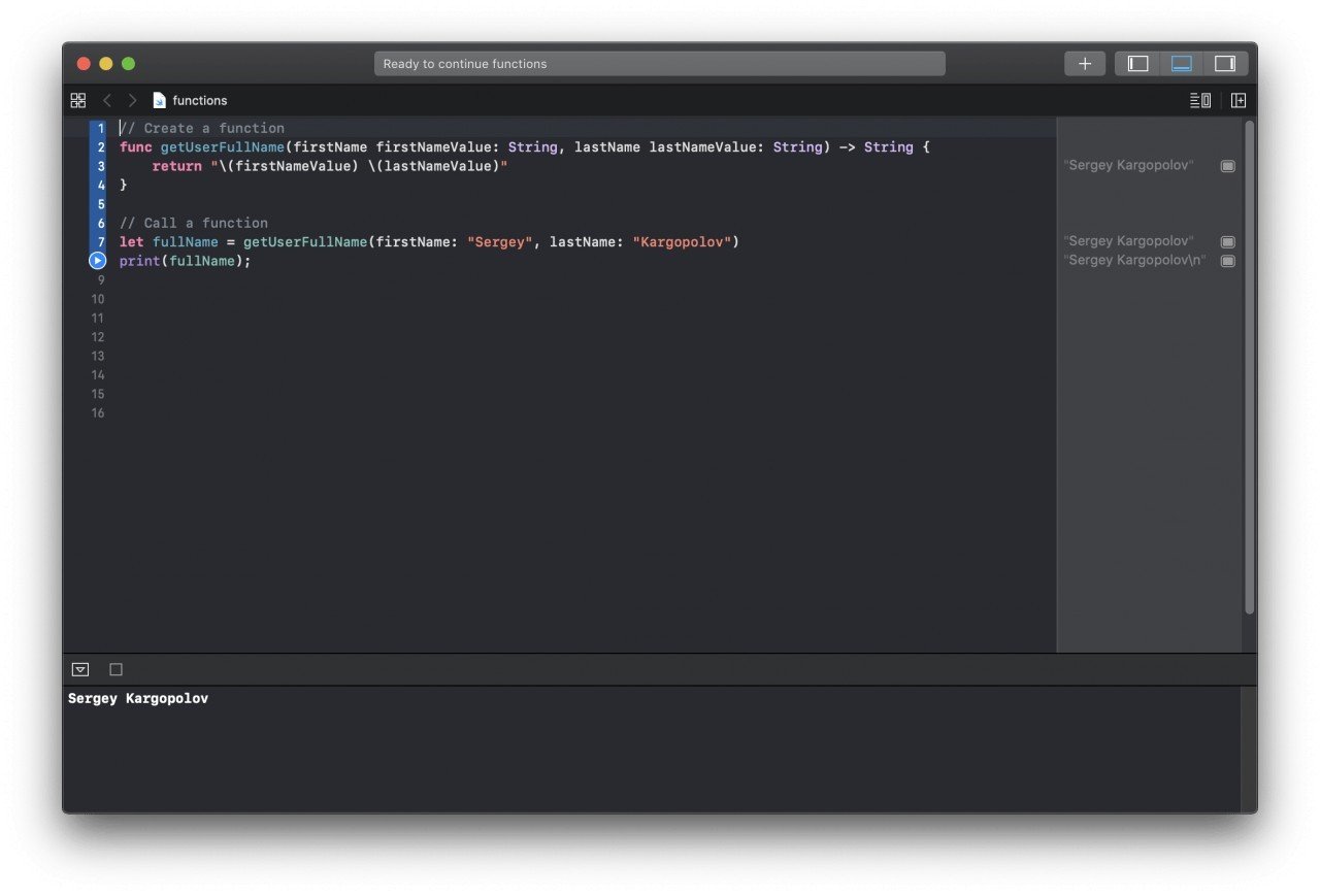 Swift Functions Tutorial with Code Examples - Apps Developer Blog