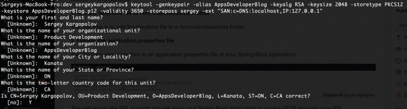 Enable HTTPs/SSL in Spring Boot App - Apps Developer Blog