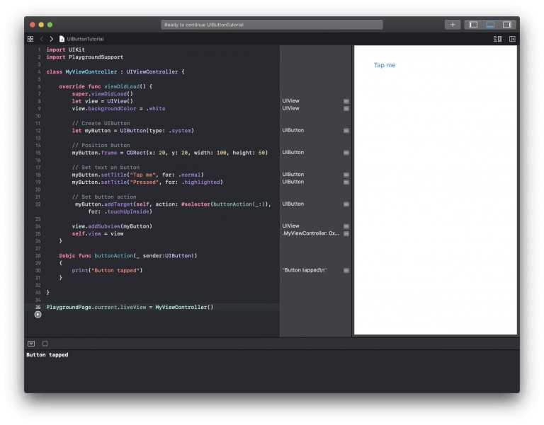 Create UIButton in Swift Programmatically - Apps Developer Blog