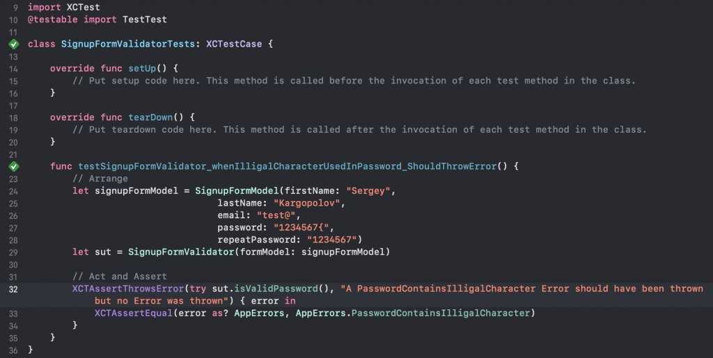 XCTAssertThrowsError Assertion Example - Apps Developer Blog