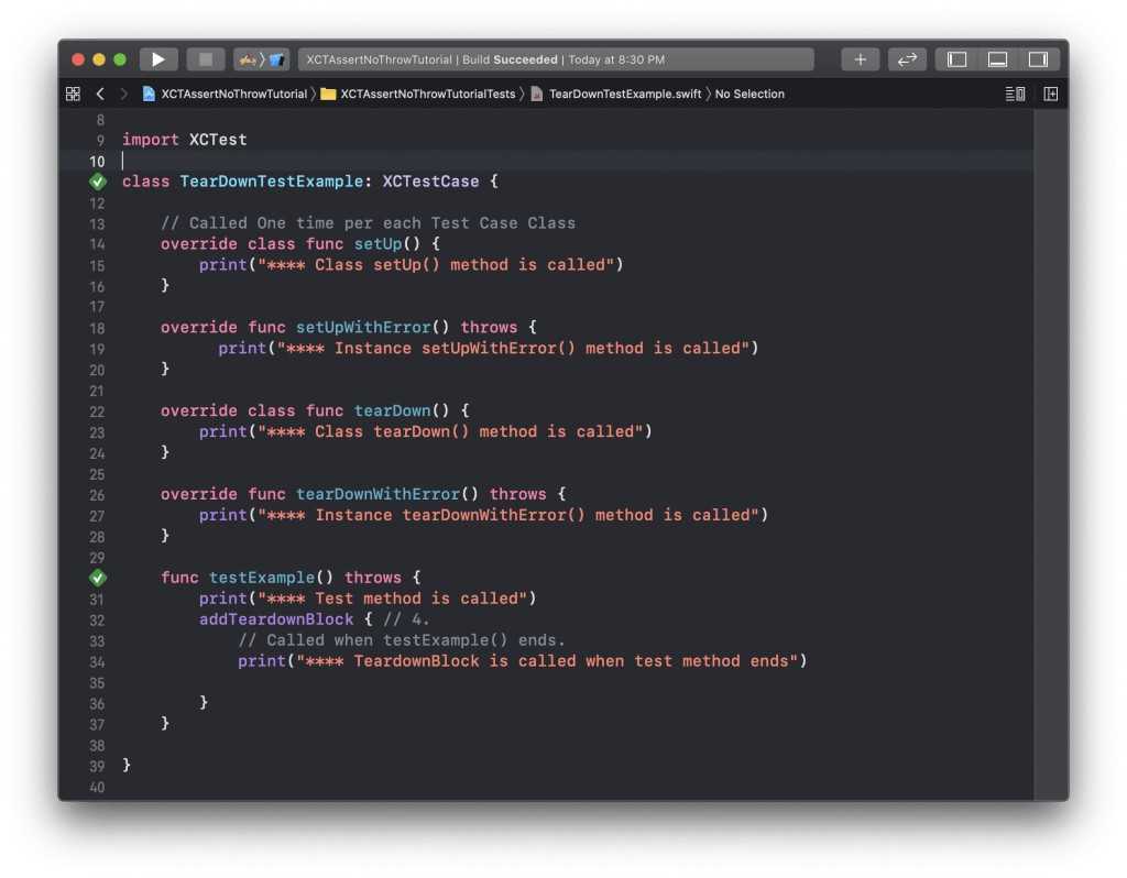 addTeardownBlock Example in XCTestCase - Apps Developer Blog