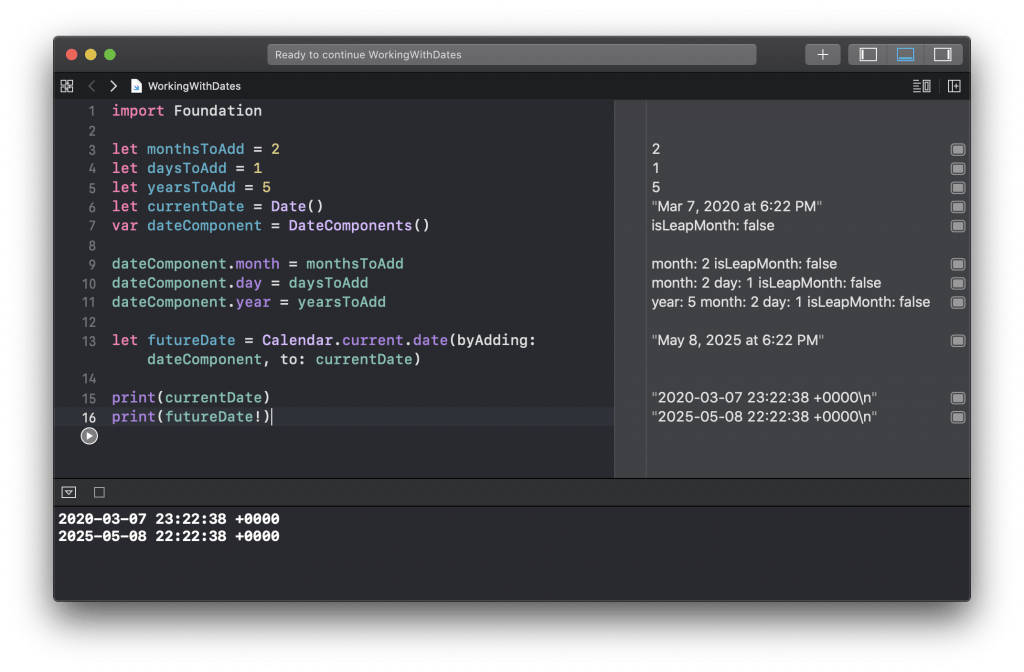 Add Days, Months, Years to Current Date in Swift - Apps Developer Blog