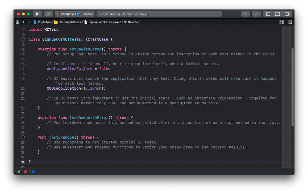 Ui Test Case Class Default Template Apps Developer Blog