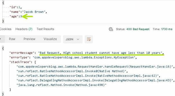 Handle Custom Java Exceptions In Aws Lambda With Spring Boot Apps Developer Blog