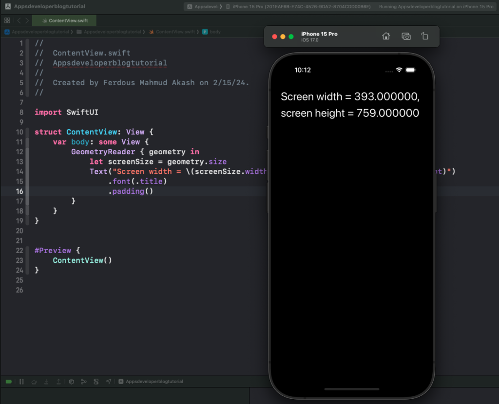 Determine Main Screen Height and Width in Swift