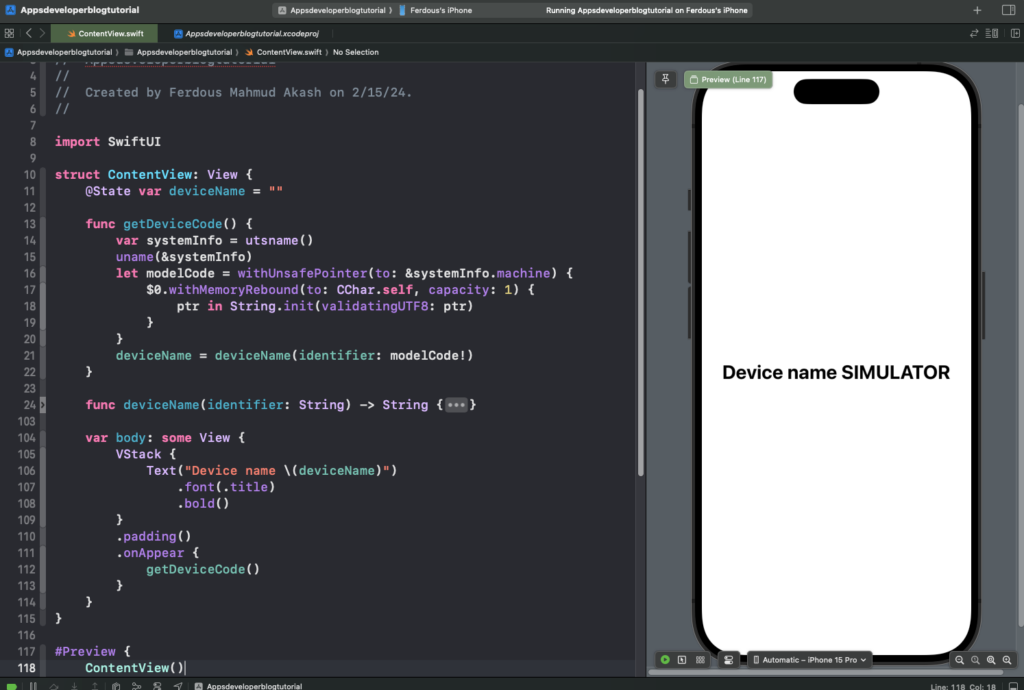 Determine Current Device Model in Swift - Apps Developer Blog